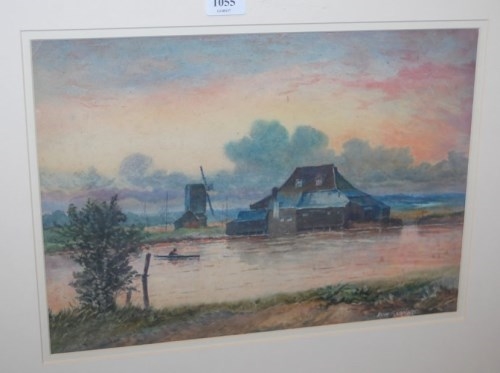 Edward Barnard | Edward Barnard - The Water Mill at Sunset | MutualArt