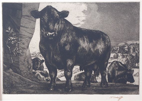 Charles Frederick Tunnicliffe | - Black Angus | MutualArt