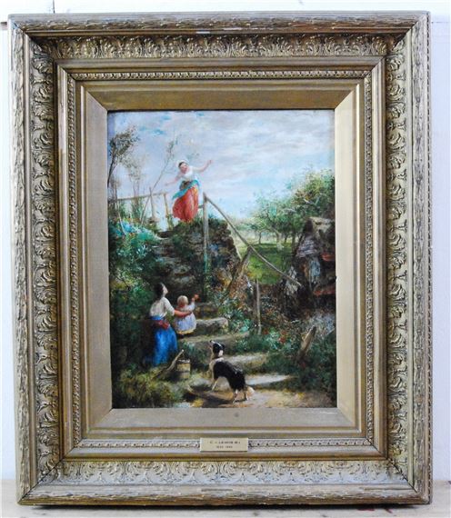 Charles James Lewis | - Children playing on the steps | MutualArt