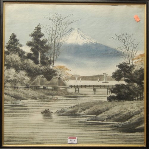Japanese School | Japanese school - painted landscape on sillk | MutualArt