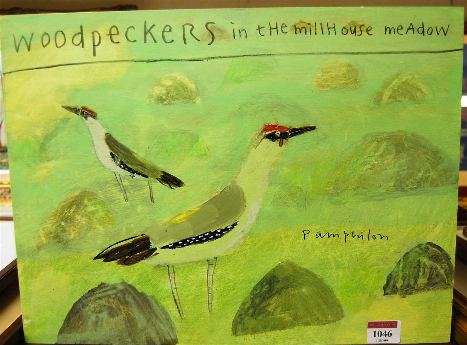 Elaine Pamphilon | - Woodpeckers in the Millhouse Meadow | MutualArt