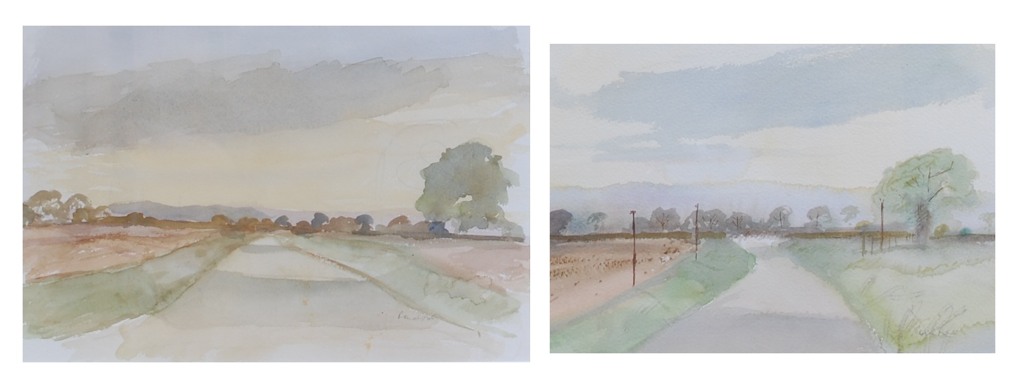 Ronald Ronaldson | - Country lane in a landscape | MutualArt