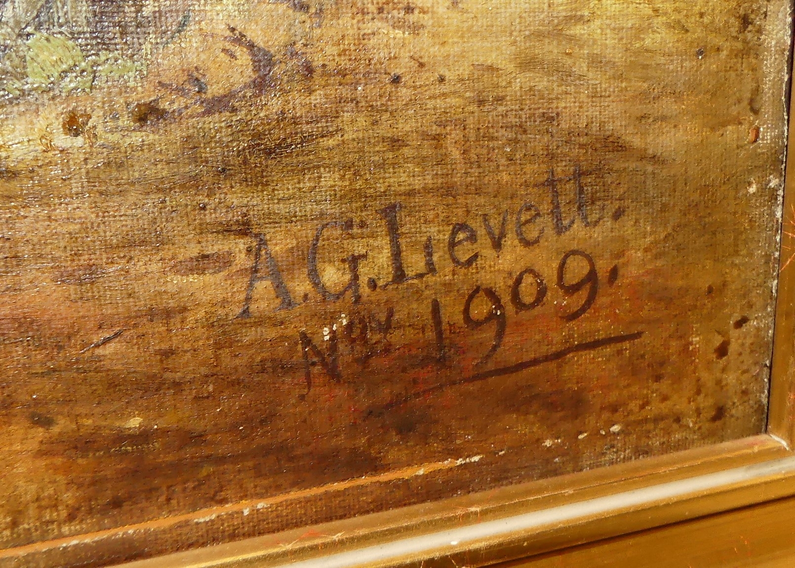 A. G. Levett | Farmyard scene with cattle watering | MutualArt