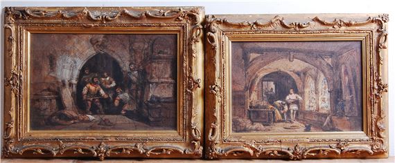 George Cattermole | - Brigands entering the castle through the cellar ...