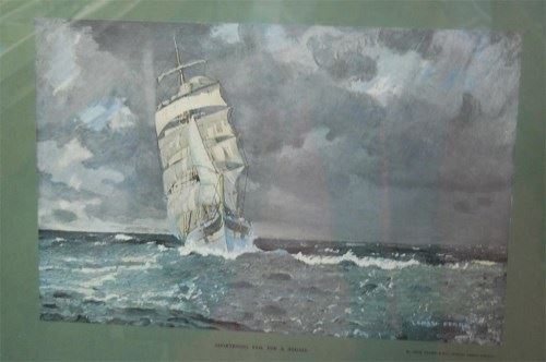 Charles Pears | Charles Pears - Shortening Sail for a Squall | MutualArt