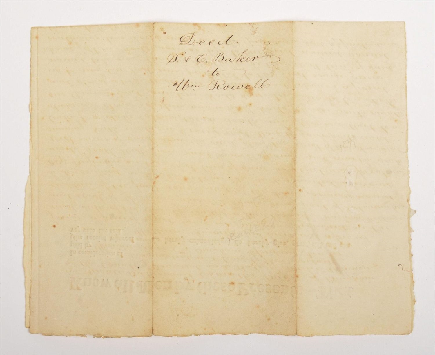 William Rowell | Four 19th Century Maine Deeds. (1841) | MutualArt