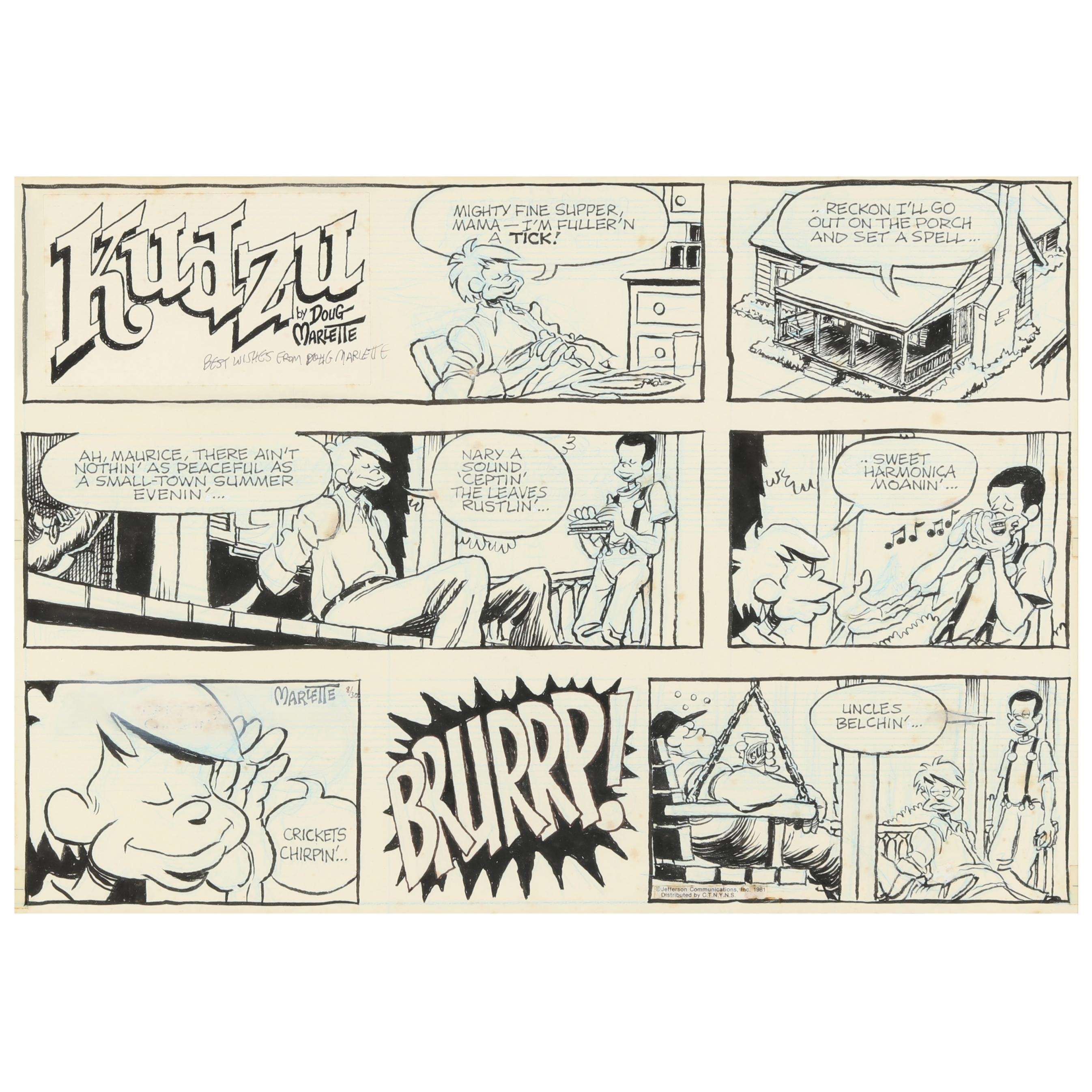 Doug Marlette | Original Storyboard for Kudzu Comic Strip | MutualArt