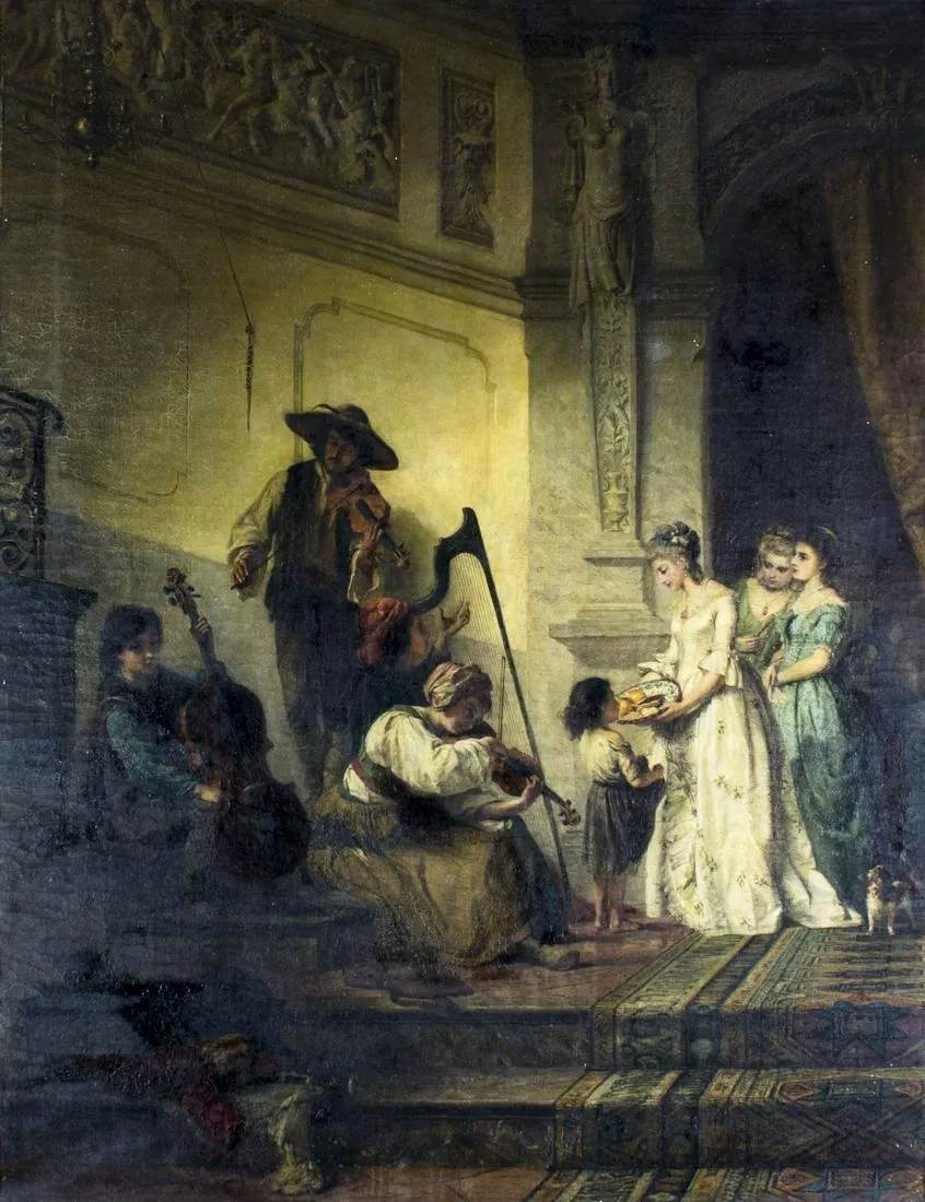 Heinrich Stelzner | Interior Scene (1871) | MutualArt