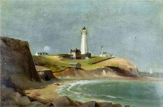 Matilda Antoinette Goodrich | Lighthouse Landscape (1892) | MutualArt