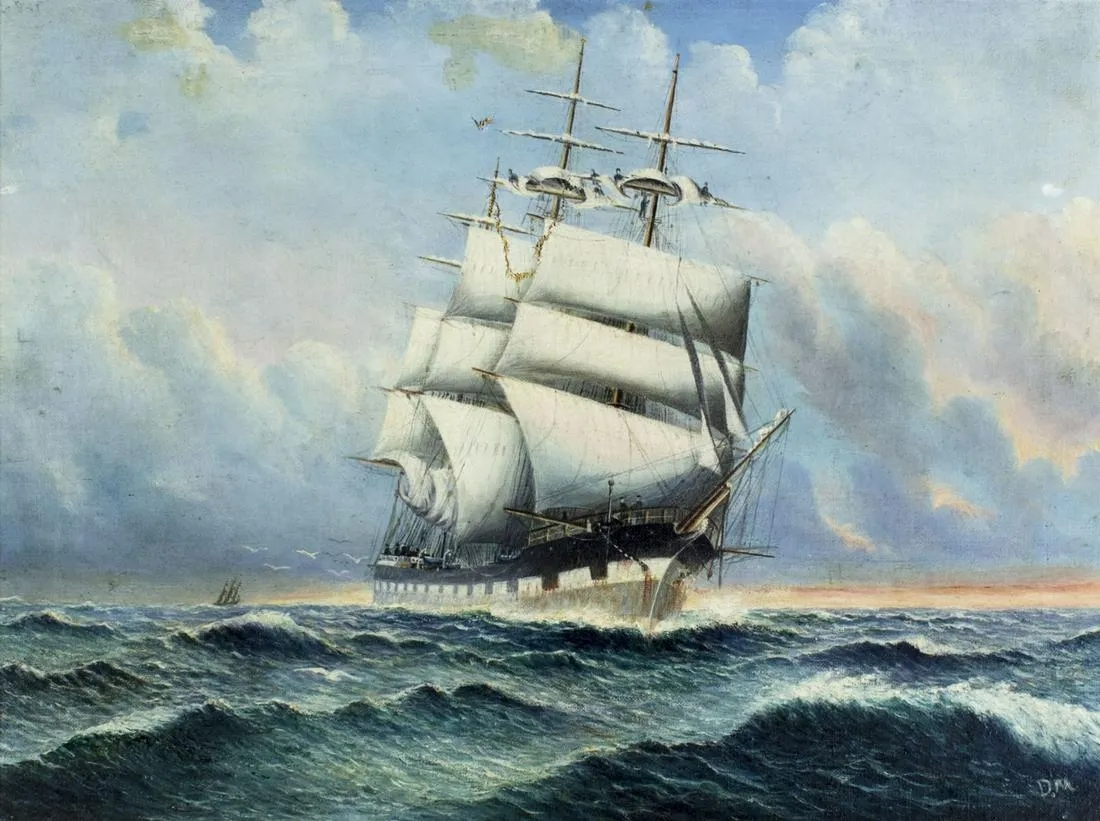 American School, 19th Century | Sail Ship (Circa 1900) | MutualArt