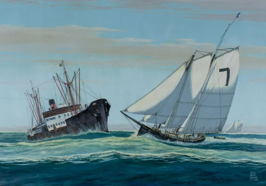 Bruce Elliot Roberts | Boat Scene (1974) | MutualArt