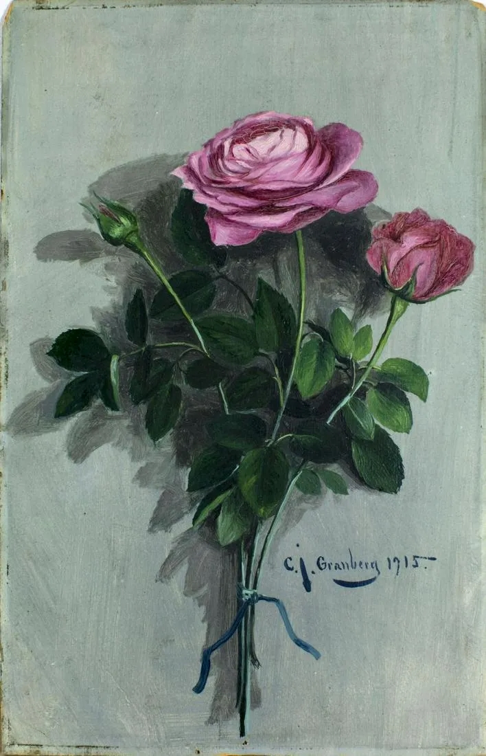 Carl Johan Granberg | Still Life with Flowers (1915) | MutualArt