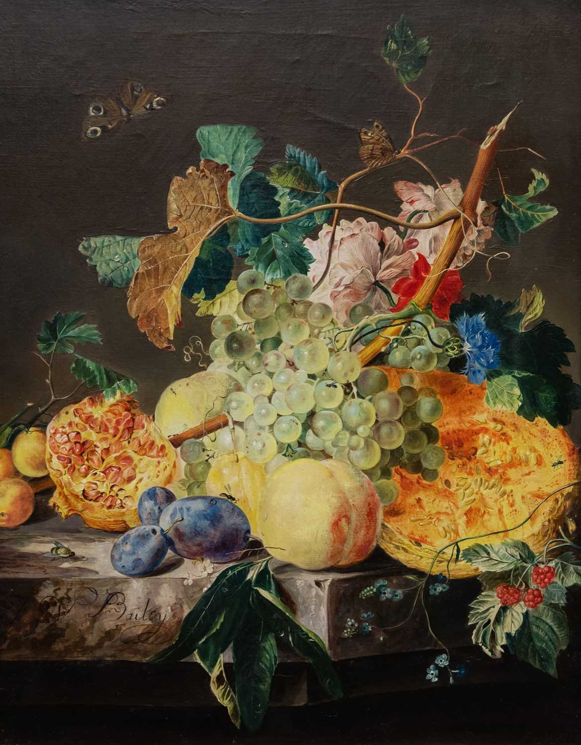 Frederick Victor Bailey | Flowers in a bowl with a bird's nest to the ...