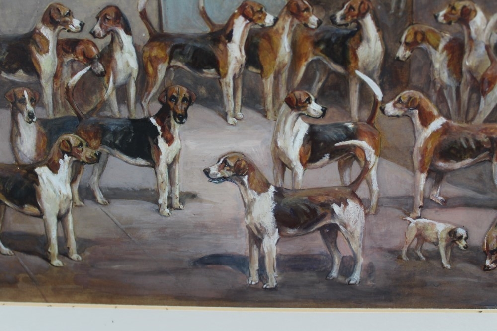 Cuthbert Bradley | Hounds in kennels | MutualArt