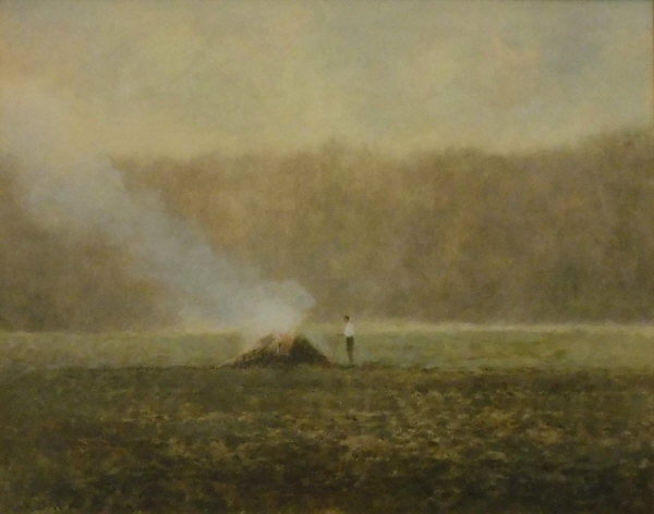 John Bond | Bonfire at sunset | MutualArt