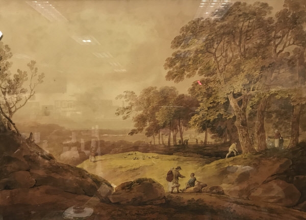 British School, 19th Century | Rural Landscape Scene with Tower Rising ...