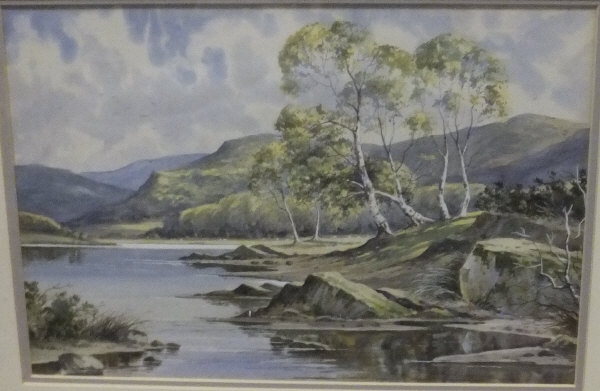 Wilfred Knox | Lake District landscape with sheep in distance | MutualArt