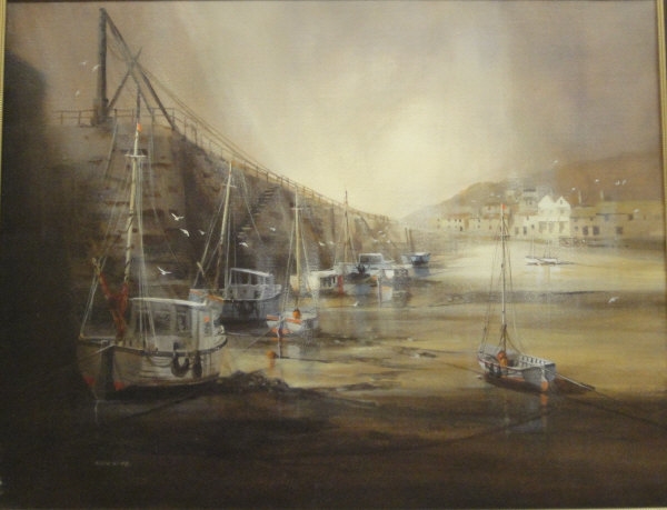 Ted Dyer | The harbour at low tide | MutualArt