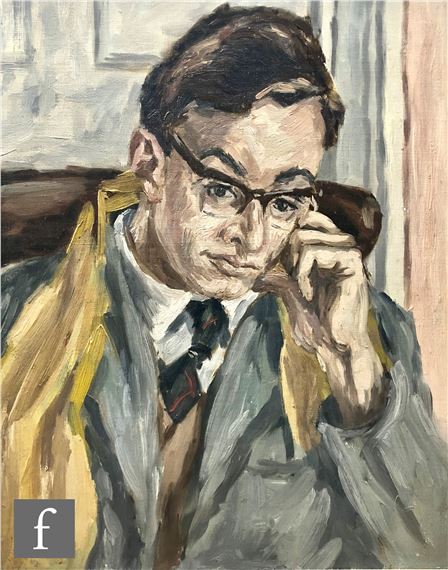 Philip Naviasky | Portrait of a young man wearing spectacles | MutualArt