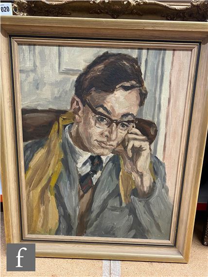 Philip Naviasky | Portrait of a young man wearing spectacles | MutualArt