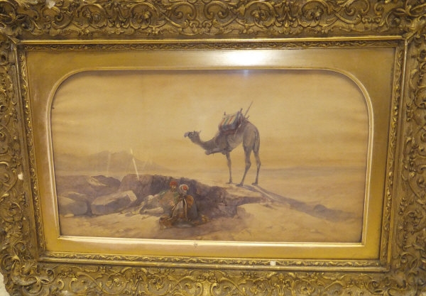 Henry Warren | Two Middle Eastern gentlemen smoking pipes in desert ...