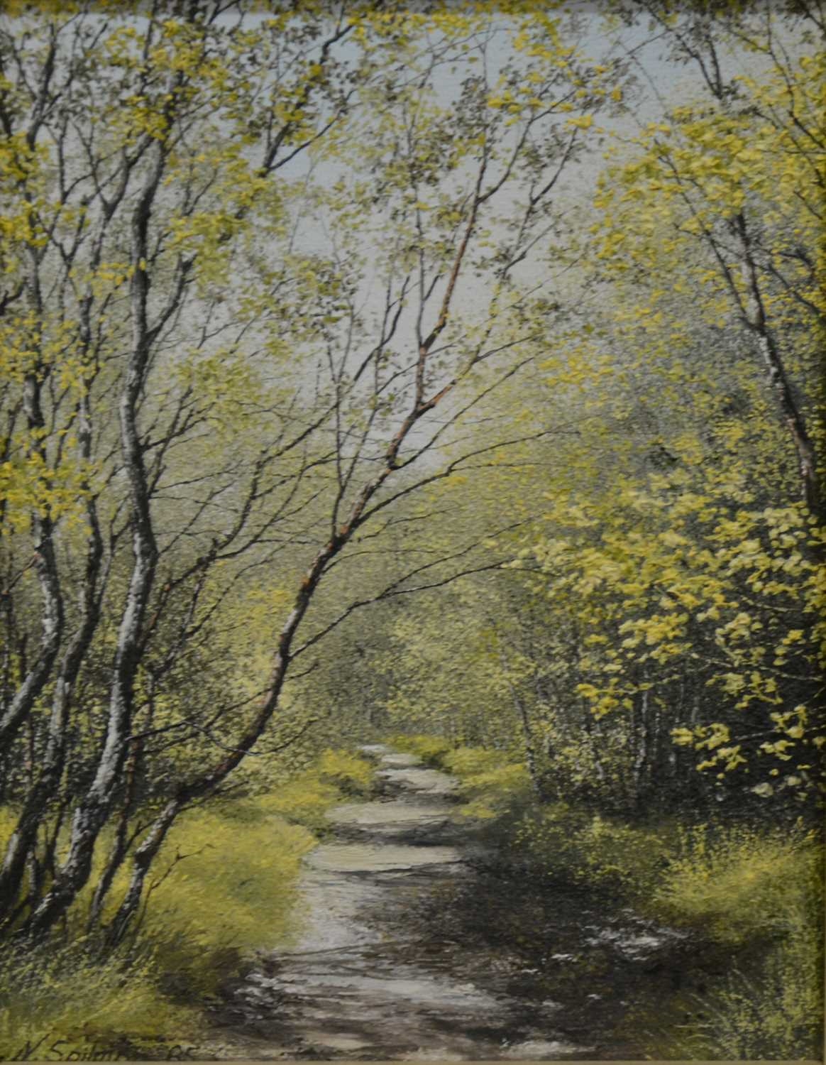 Neil Spilman | Mallards, and Country path through birch (85) | MutualArt