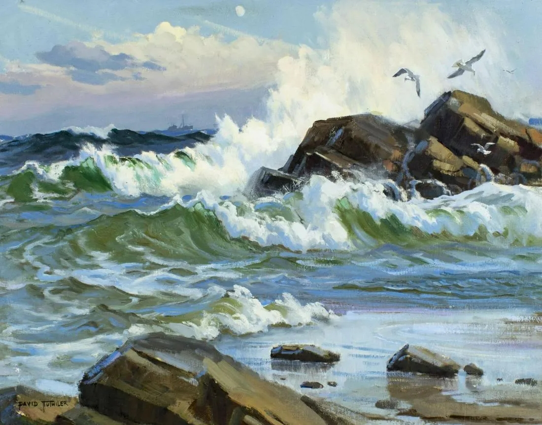 David Tutwiler | Seascape - Back Shore Surf | MutualArt