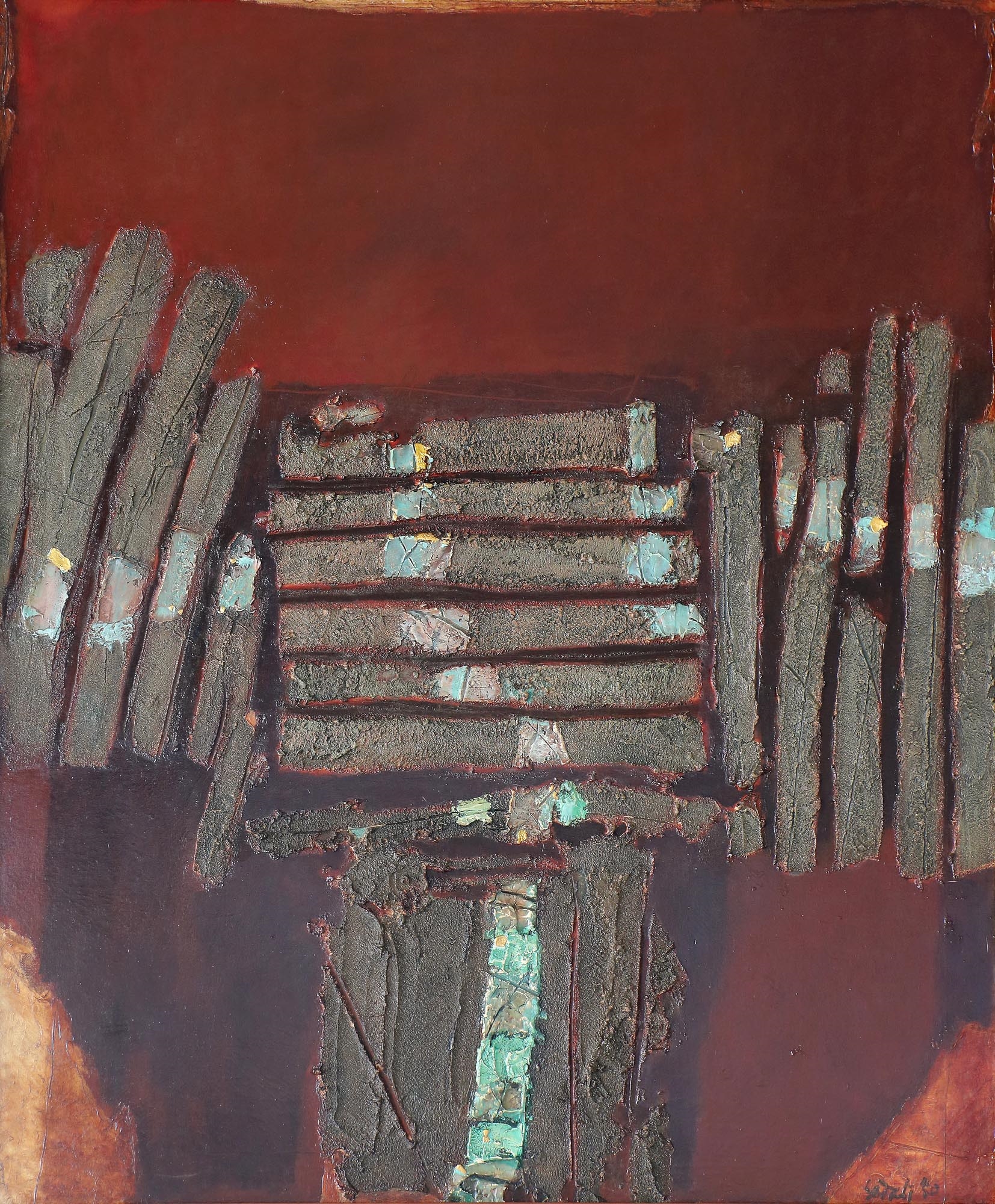 Ahmad Sadali | Bongkah-bongkah Horizontal dan Vertikal (1980) | MutualArt