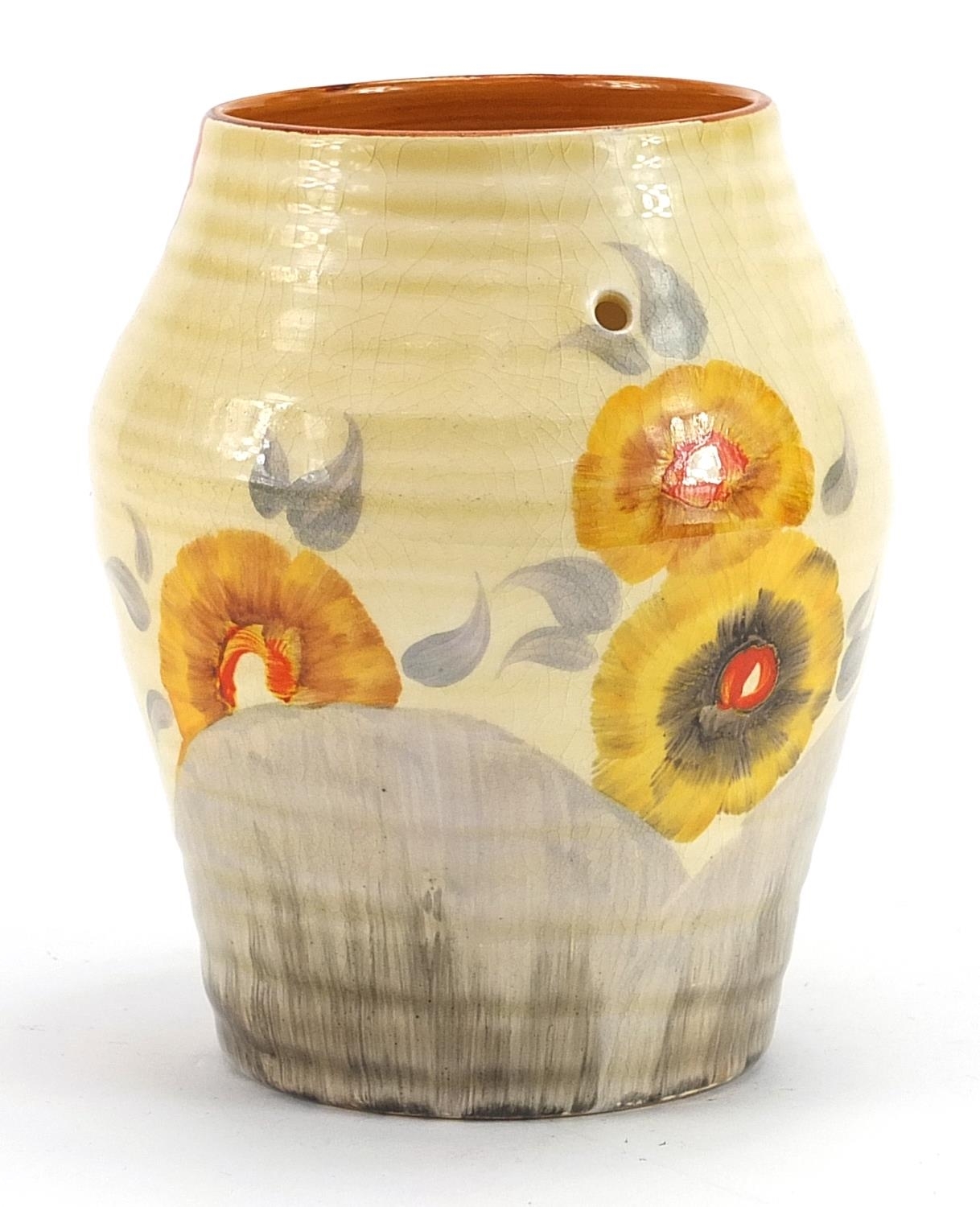 Clarice Cliff | Art Deco pottery lamp base hand painted in the ...