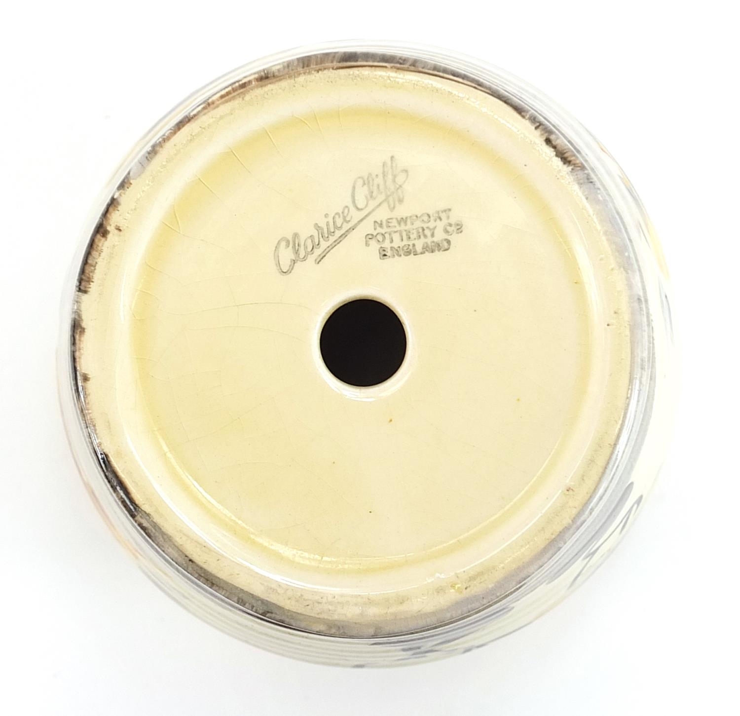 Clarice Cliff | Art Deco pottery lamp base hand painted in the ...