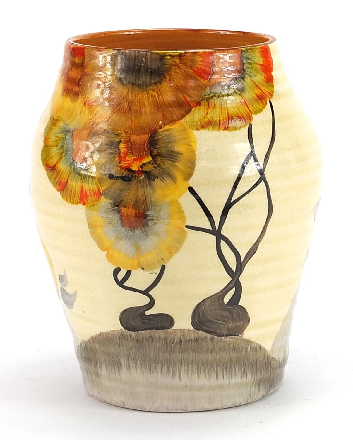 Clarice Cliff | Art Deco pottery lamp base hand painted in the ...