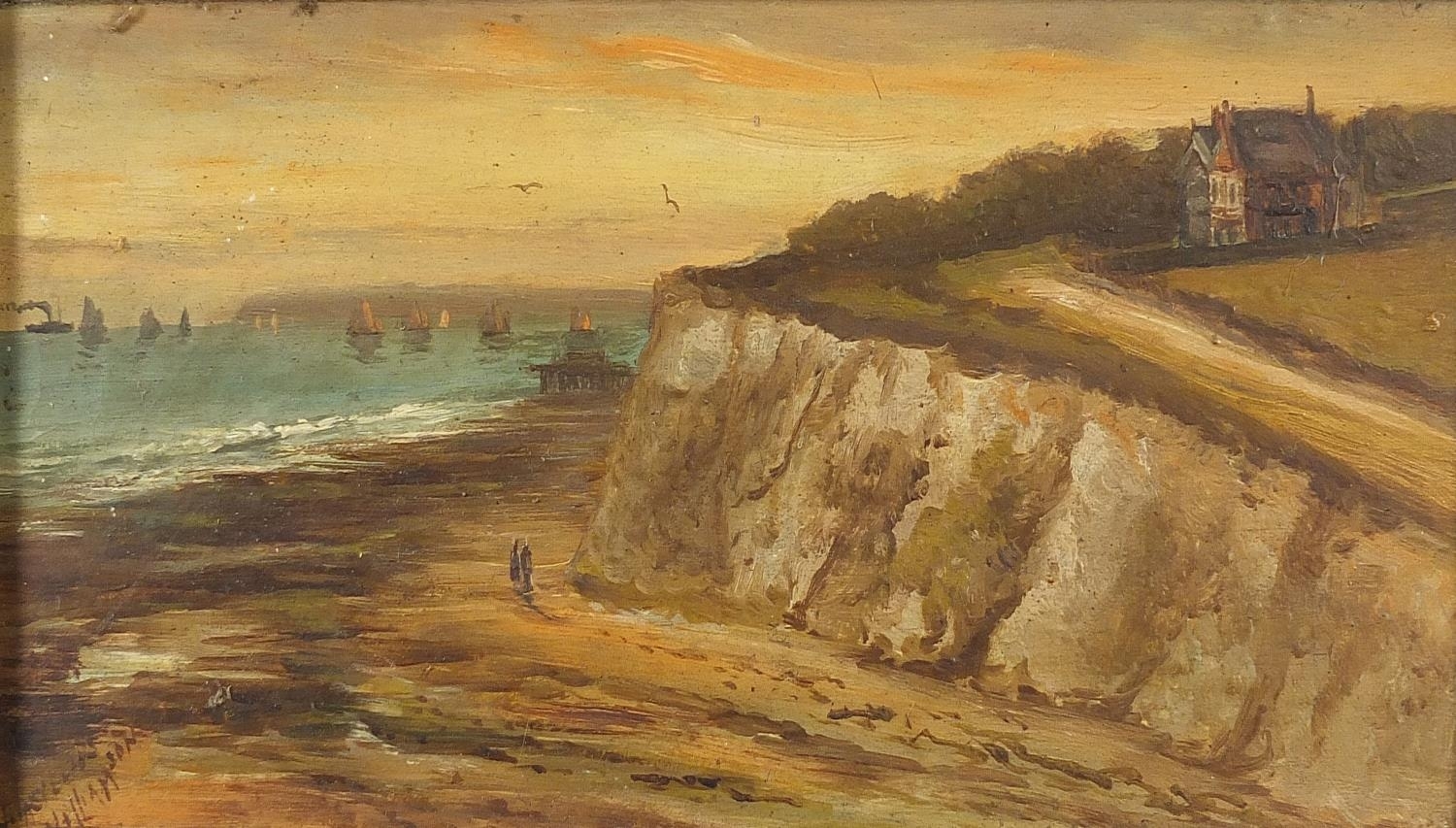 John Lascelles Williamson | Coastal landscape with cliffs | MutualArt