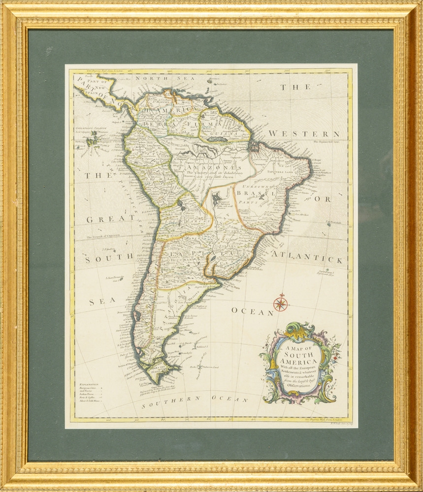 Richard William Seale | A Map of South America With all the European ...