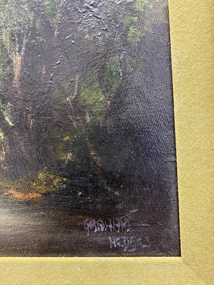 Graham Hedges | LAKE LANDSCAPE WITH SAILBOAT, | MutualArt