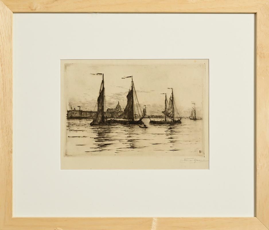 Carel Nicolaas Storm van 's Gravesande | Ships on the Merwede for Dordrecht | MutualArt