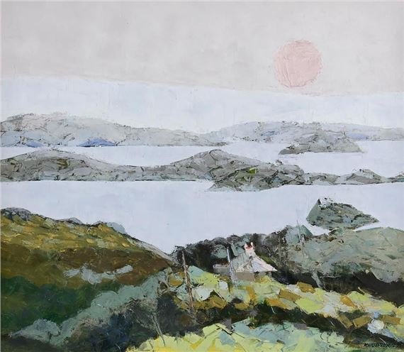 Lars Knudsen | Dawn on the Corrib from Glann (1977) | MutualArt