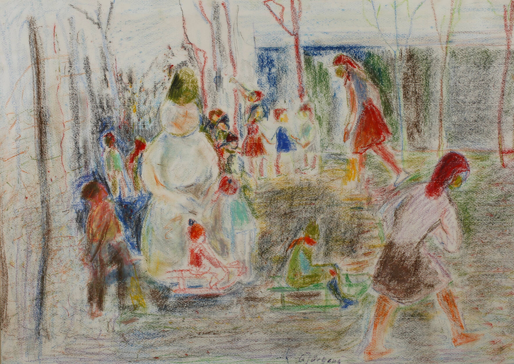 Grethe Jürgens | Die Kinder und Schneemann (1960 - 1970) | MutualArt