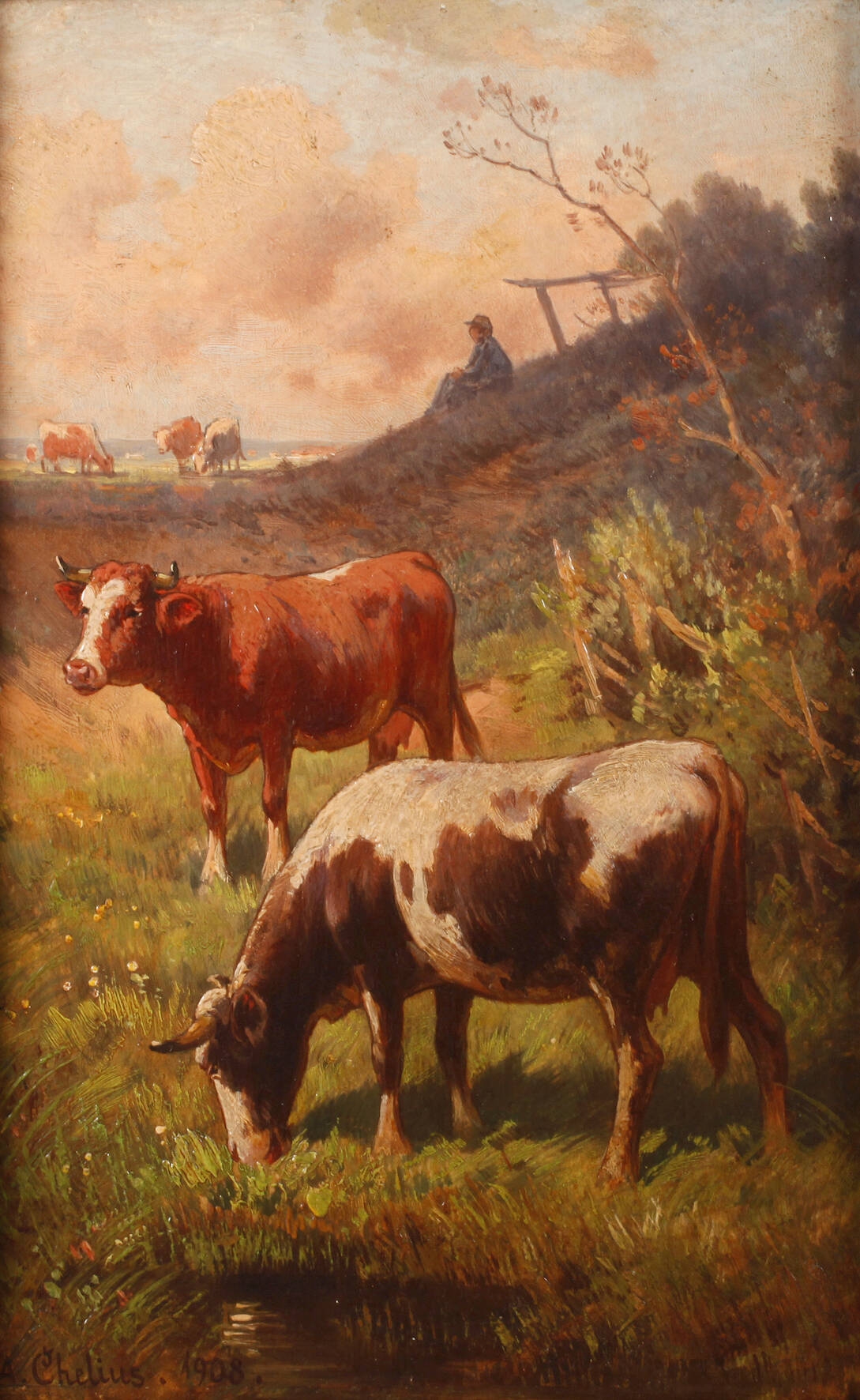 Adolf Chelius | Hirtenlandschaft (1908) | MutualArt
