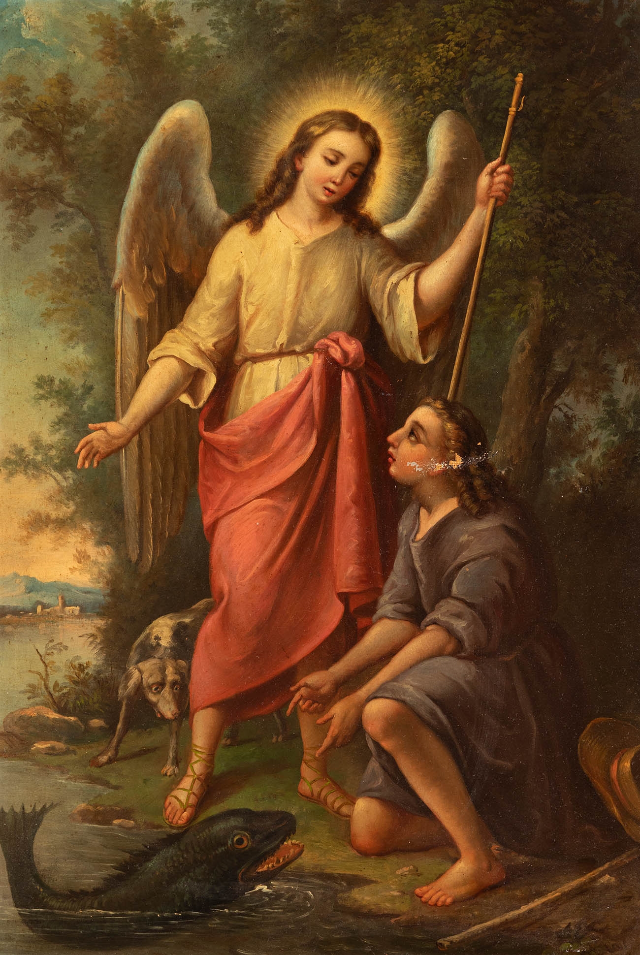 Spanish School, 19th Century | Tobas and the Archangel San Rafael (1850 ...