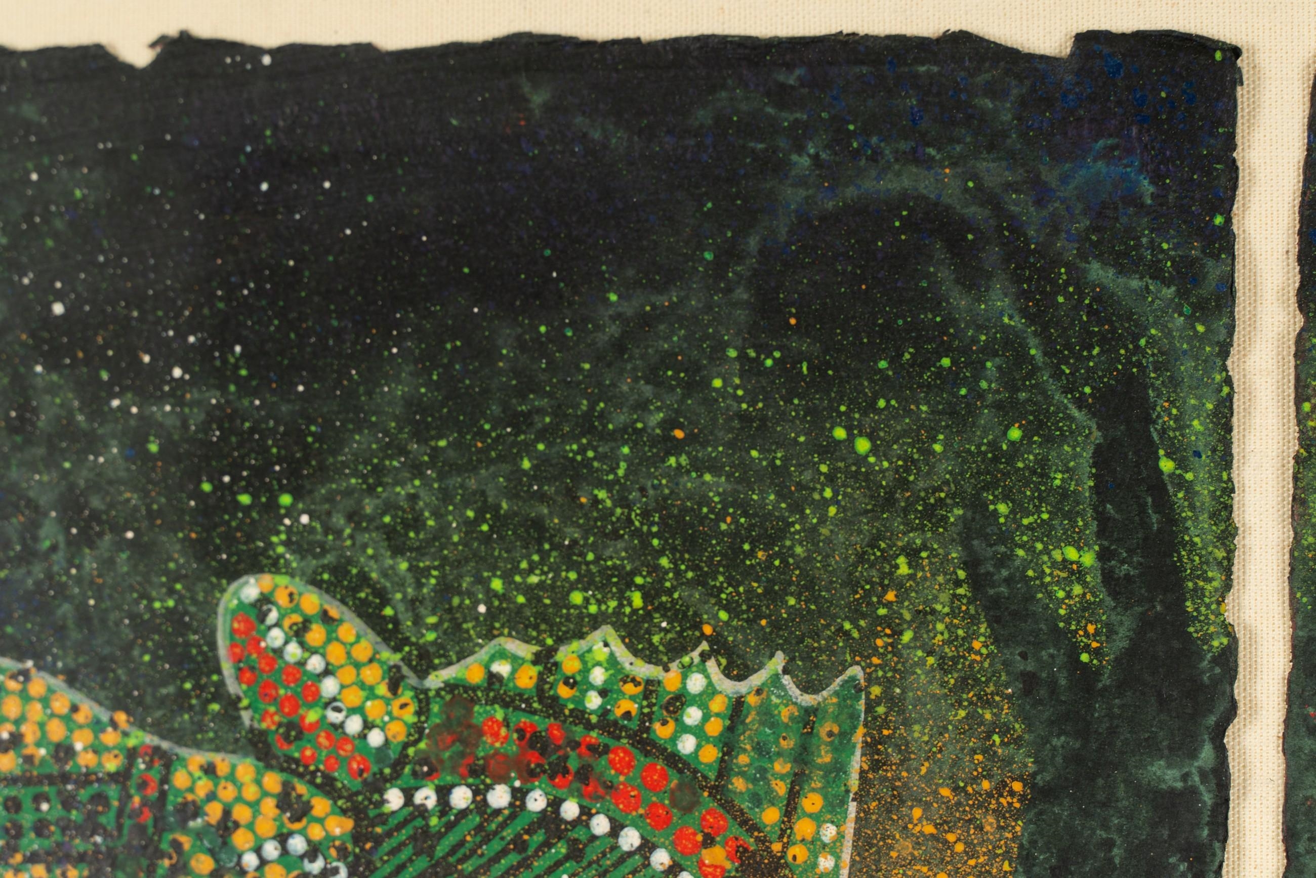 Leanne Reid Wanjidari | Dyptich of Fish, Dreamtime Serpent and Hands ...