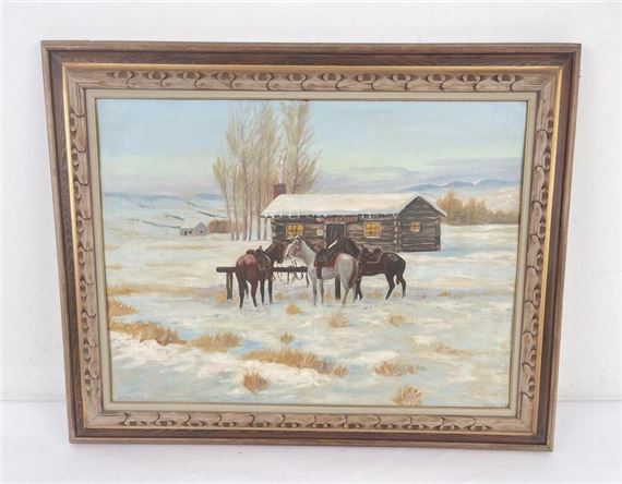 B.P. Clemo | Nice Montana Saloon Painting. | MutualArt