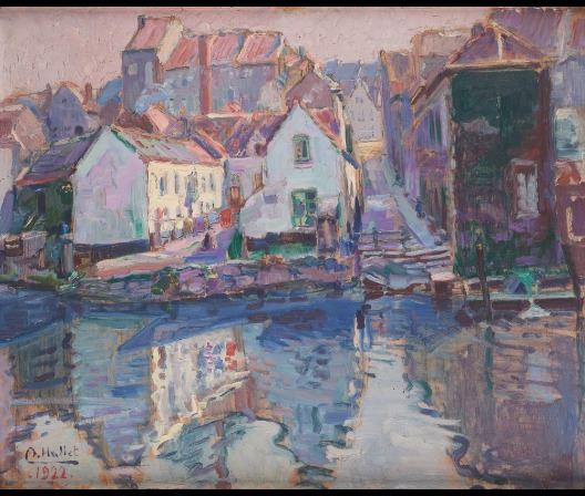 Andre Hallet | Vieilles maisons à Gand (1922) | MutualArt