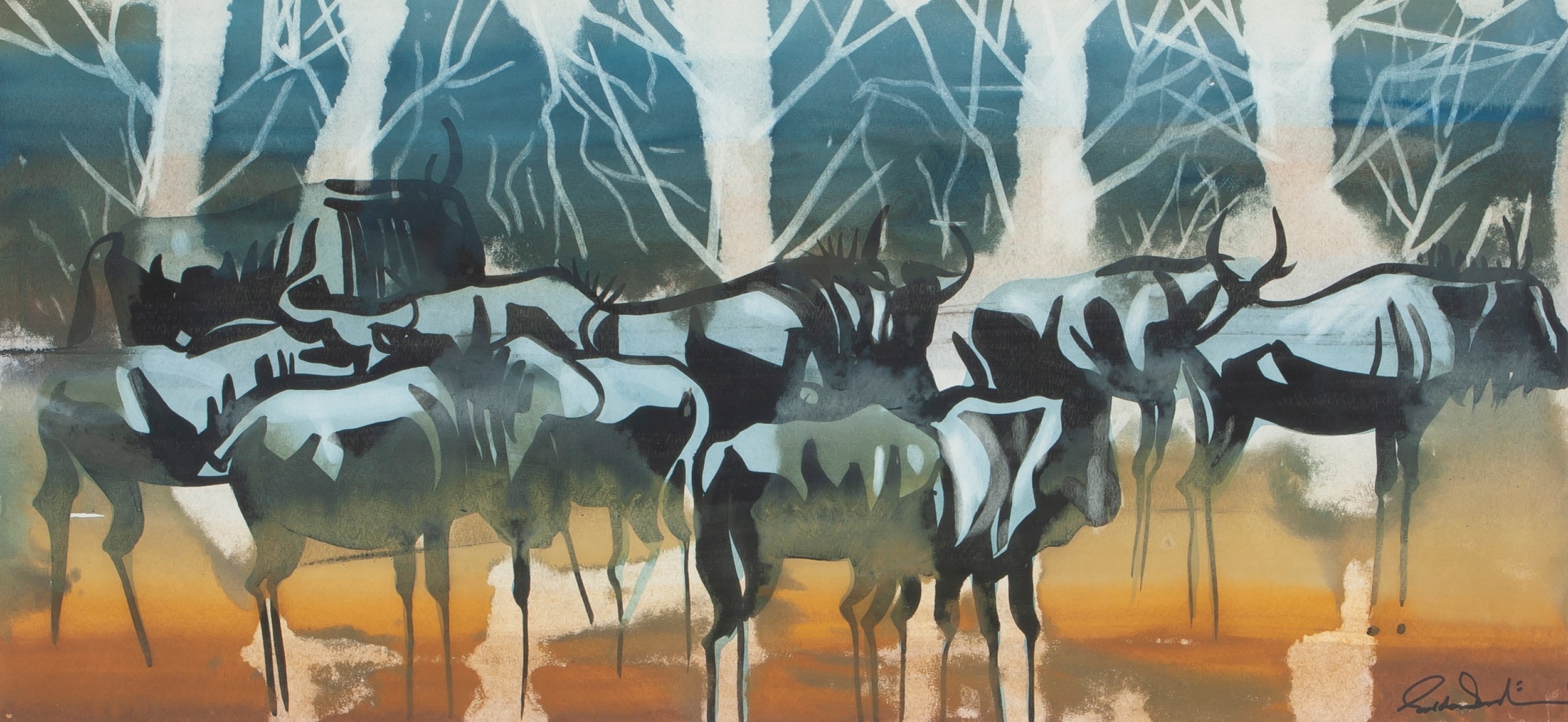 Gordon Vorster | Gordon Frank Vorster (South African 1924 - 1988) BLUE ...