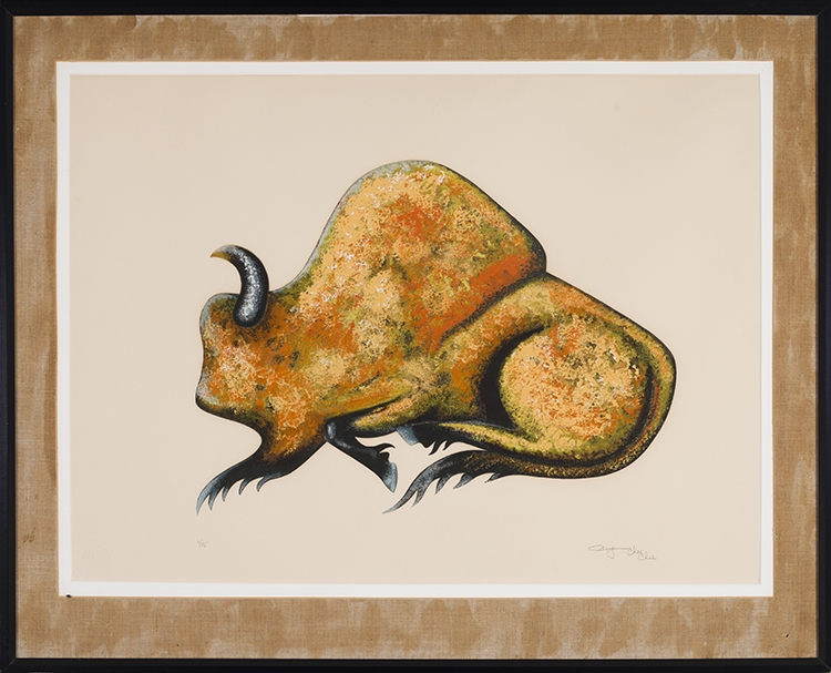 Benjamin Chee Chee | Bison at Rest | MutualArt