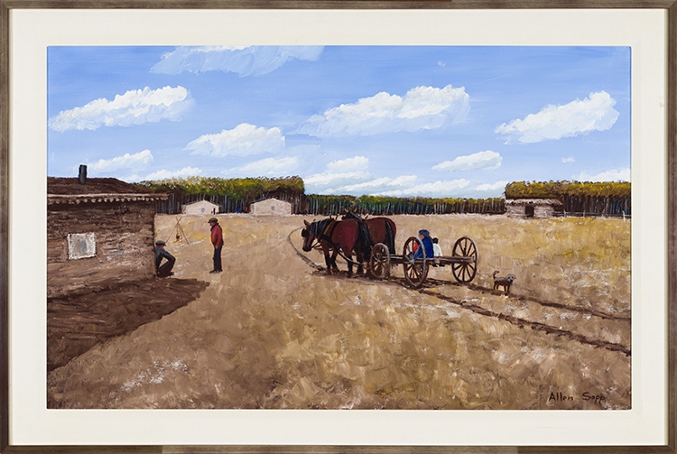 Allen Sapp | Family and Wagon | MutualArt