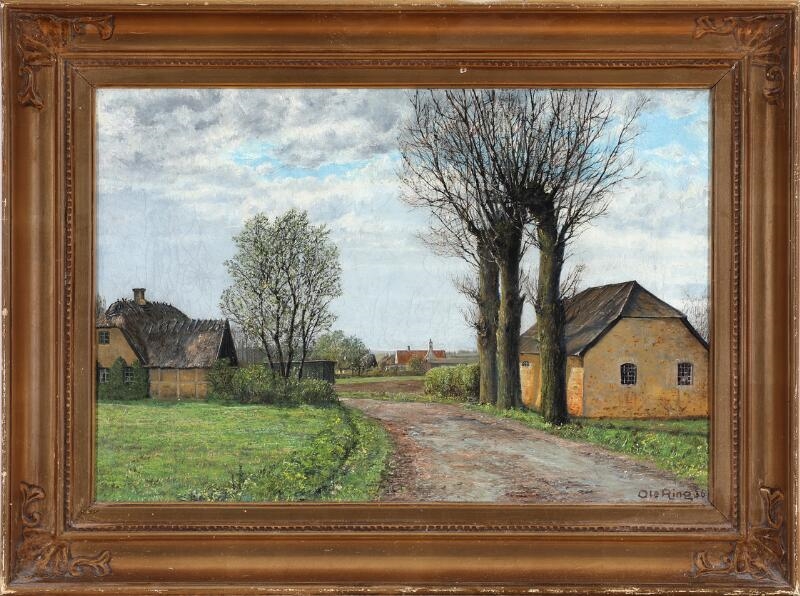 Ole Ring | Road by a farmhouse (1936) | MutualArt