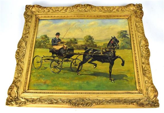 R. R. Berry | a display Hackney carriage driver and black horse ...
