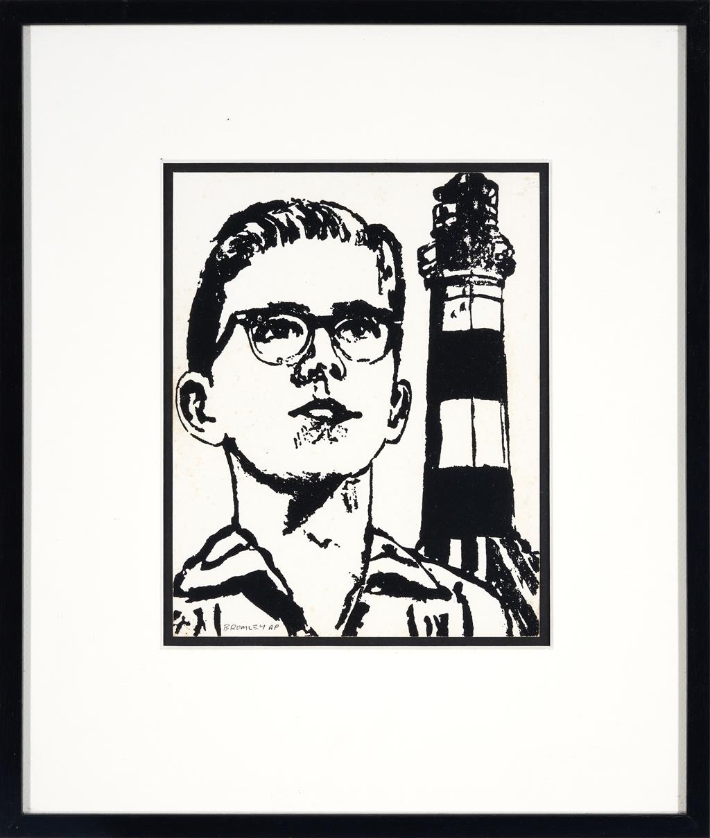 David Bromley | Boy With Glasses and Lighthouse | MutualArt