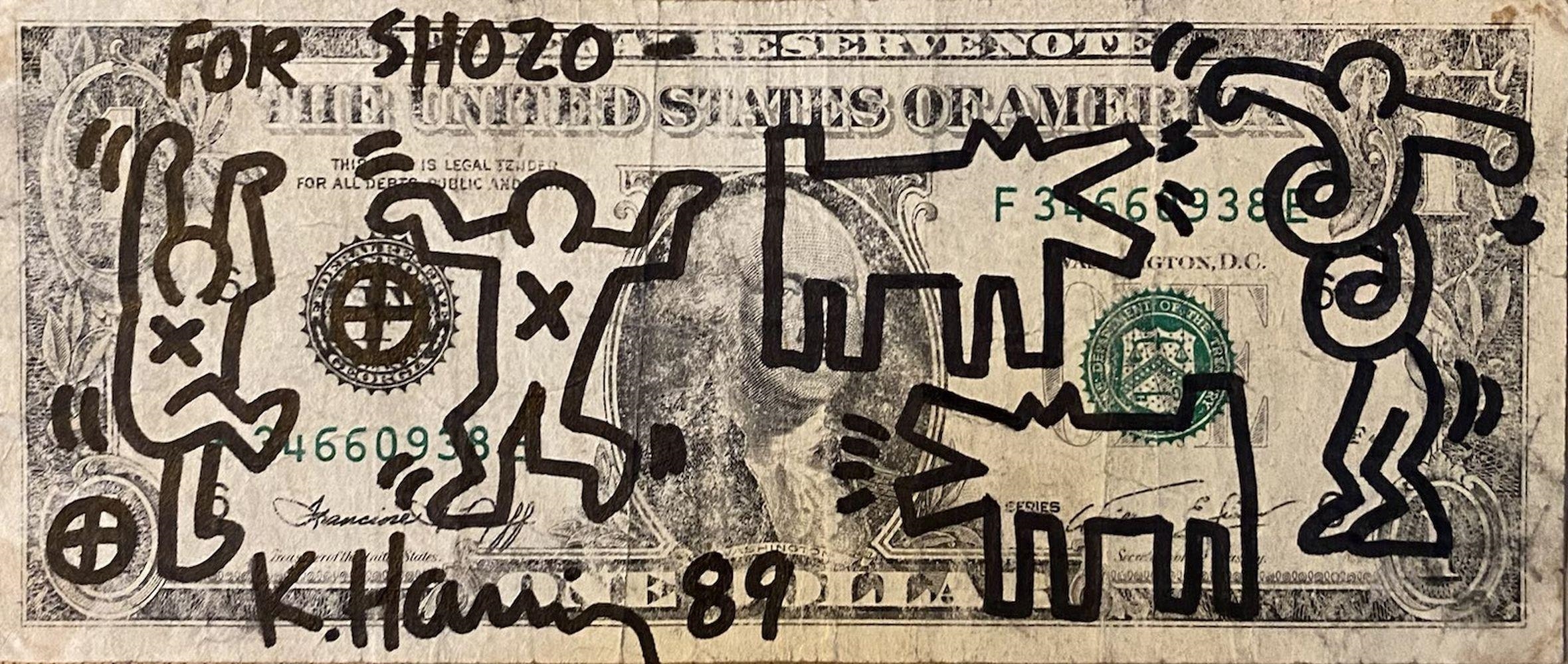 Keith Haring | One Dollar Bill (1989) | MutualArt