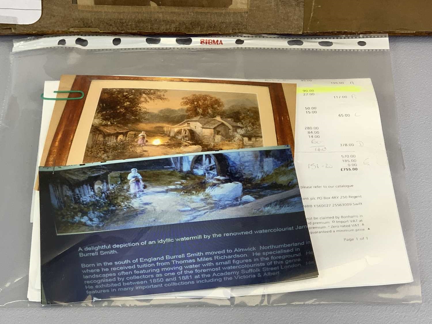 James Burrell Smith | old mill scene with lady on a path | MutualArt